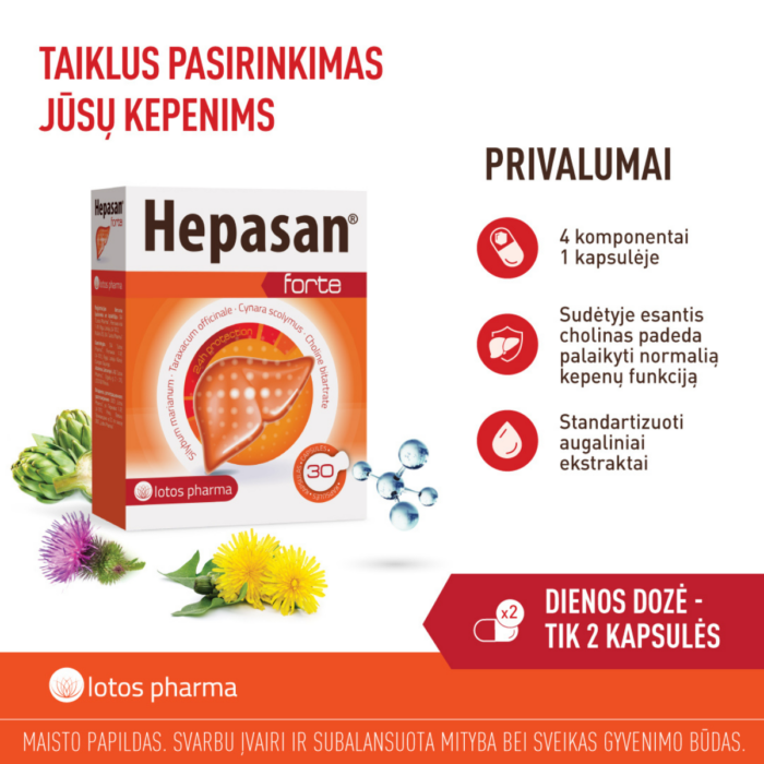 2x Hepasan Forte, 60 kapsulių - Lotos Pharma